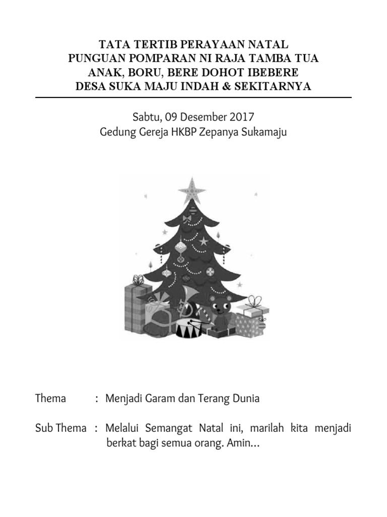 Tata Tertib Perayaan Natal Punguan | PDF