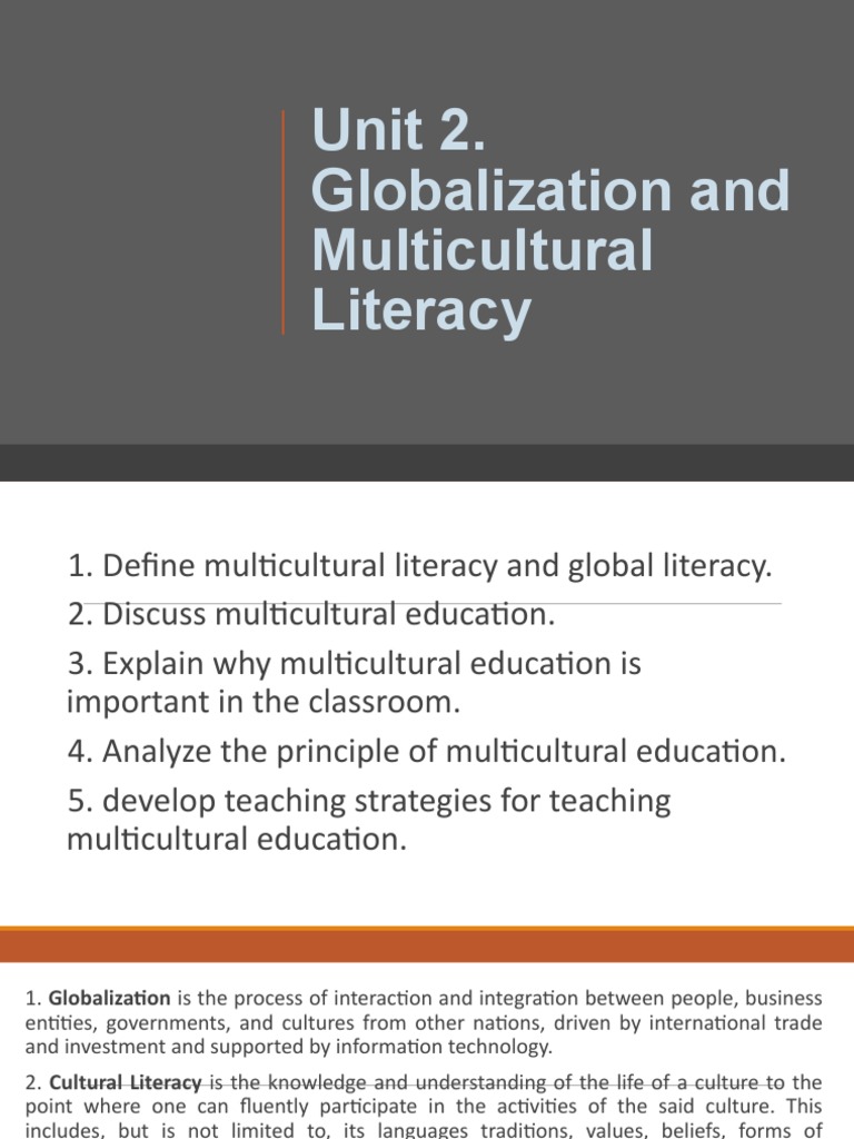 Multicultural and Global Literacy Explained | PDF