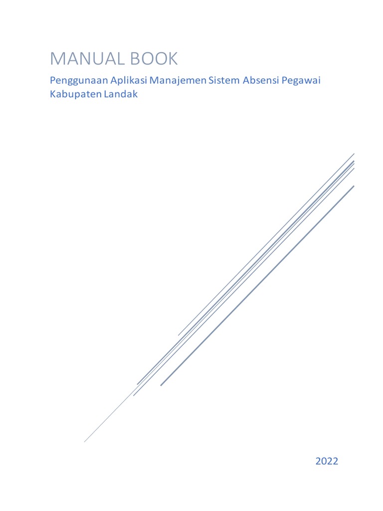 Manual Book Aplikasi Manajamen Sistem Absensi (Admin OPD) | PDF