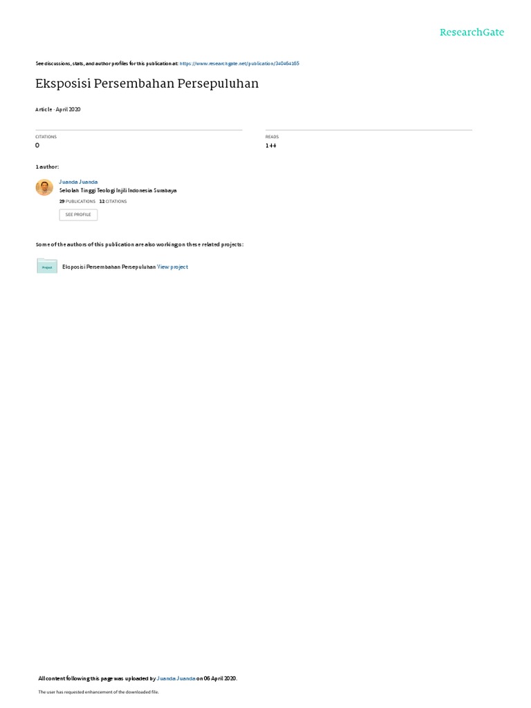 Eksposisi Persembahan Persepuluhan | PDF