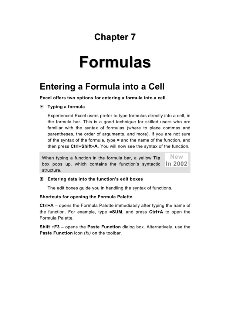 Mastering Formulas in Excel: A Comprehensive Guide to Entering Formulas ...