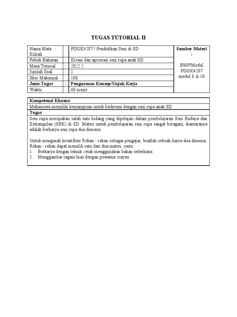 Tugas Tutorial Ii | PDF