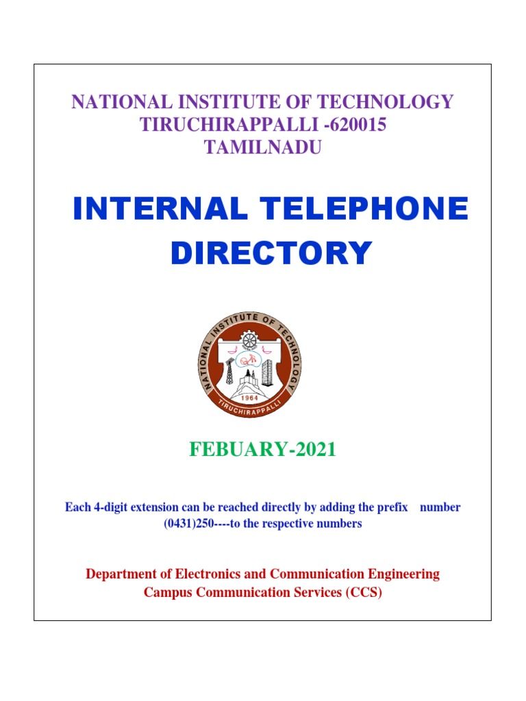 Internal Telephone Directory Feb2021 | PDF | Laboratories | Nanomaterials