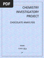 Chocolate-Analysis-Final-Draft - Class 12 Pavan Chemistry Project Word ...