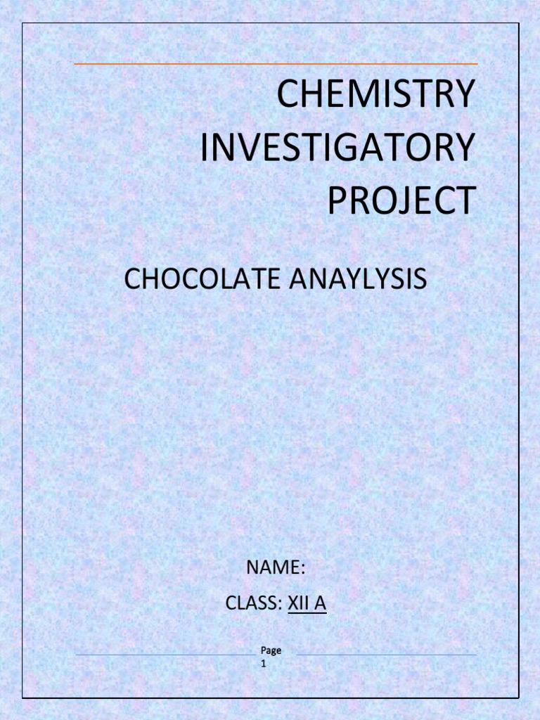 Chocolate Analysis: Chemical Composition of Chocolate Samples | PDF | Chocolate | Types Of Chocolate