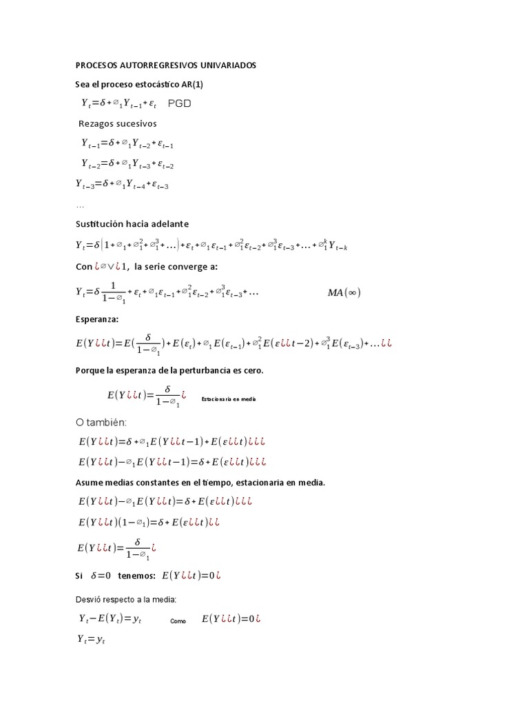 Modelo Ar | PDF | Econometría | Análisis estadístico