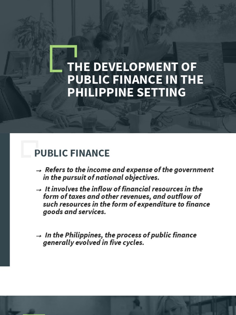 The Development of Public Finance - in The Phi. Setting | PDF