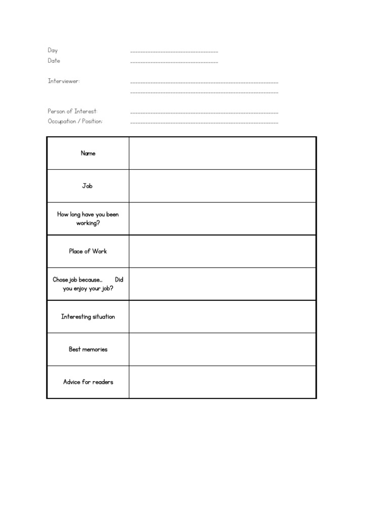 Interview Sheet 121022 - Clerk | PDF