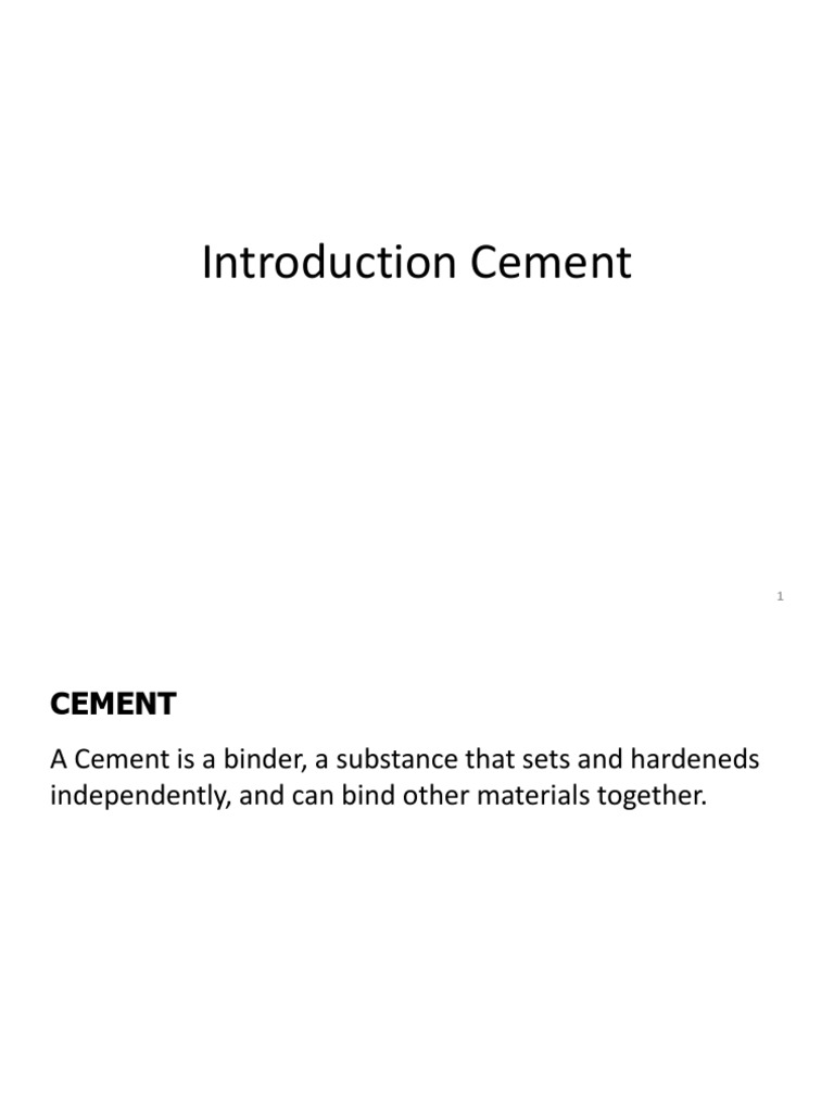 Unit 1 Cement | PDF | Cement | Concrete