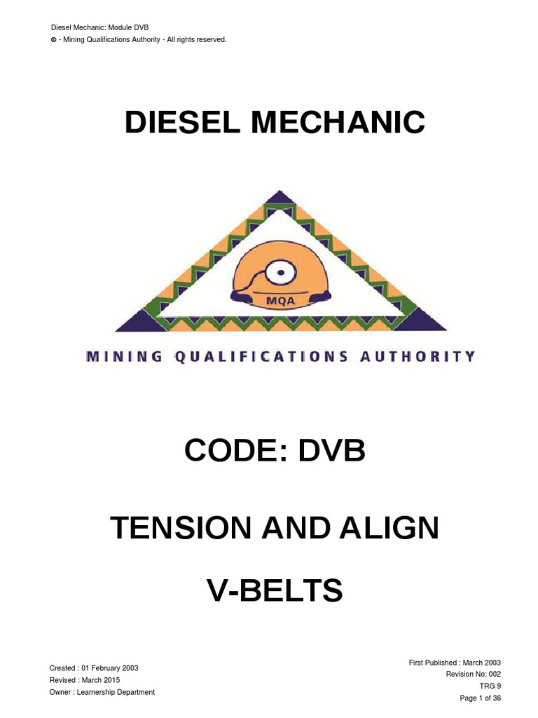DVB - Learning Material | PDF | Belt (Mechanical) | Educational Assessment