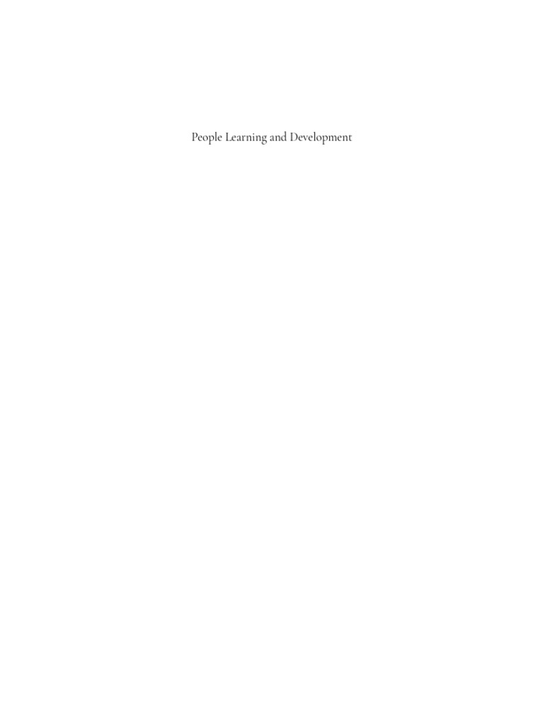 People Learning and Development 1665517603. - Print | PDF | Learning ...