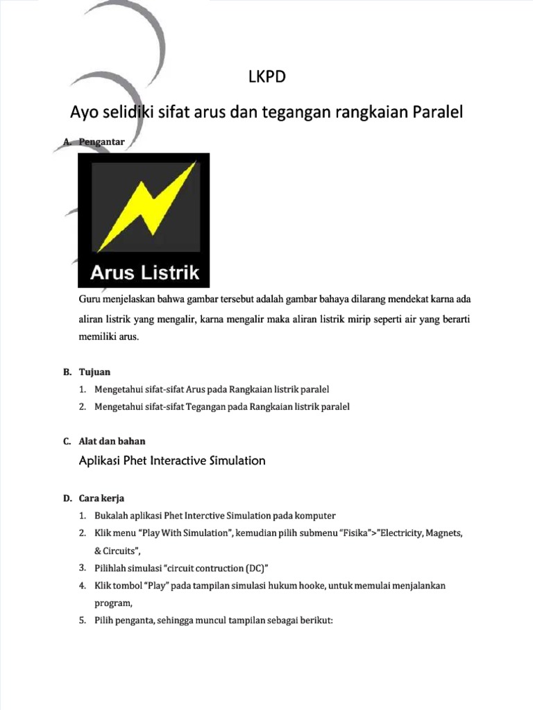 LKPD Rangkaian Arus Bolak Balik Ac | PDF