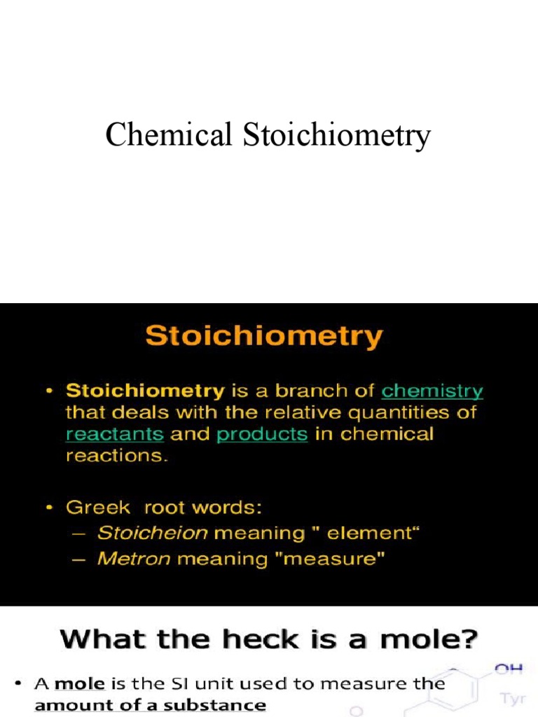 Chemical Stoichiometry | PDF | Mole (Unit) | Sodium Hydroxide