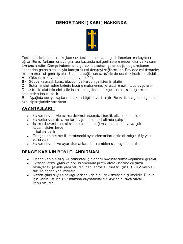Denge Tanki | PDF