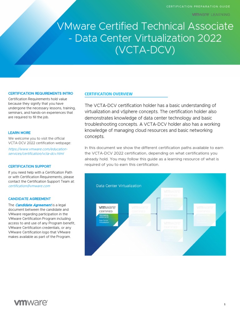 VMW VCTA DCV Certification Preparation Guide | PDF | Test (Assessment ...