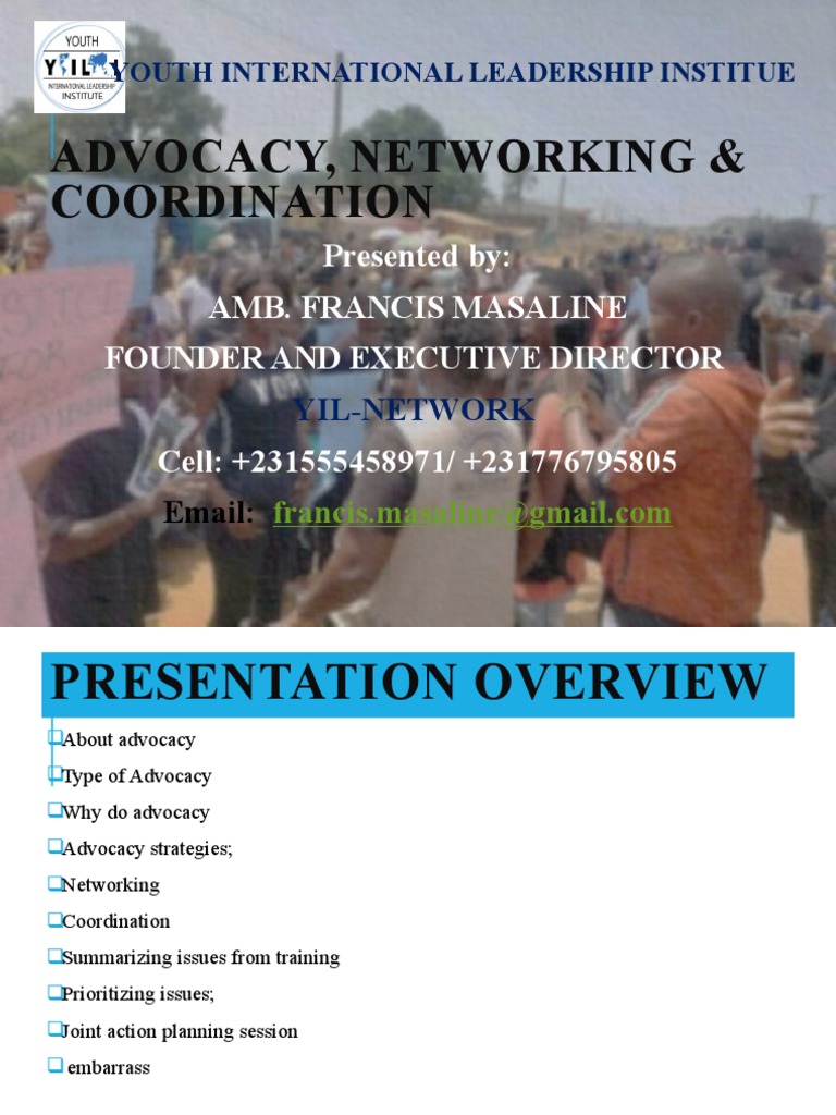 Advocacy, Networking and Coordination Presentation | PDF | Policy ...