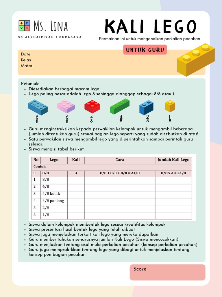 Kali Lego - Perkalian Pecahan | PDF