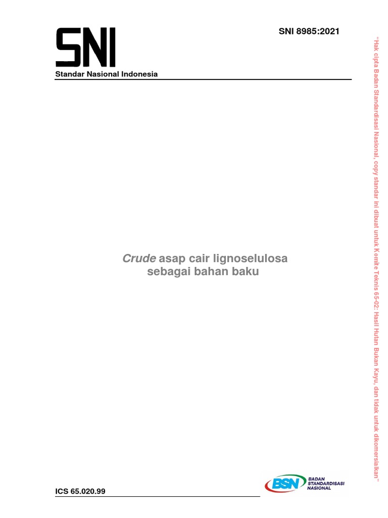 SNI 8985 2021 Asap Cair | PDF