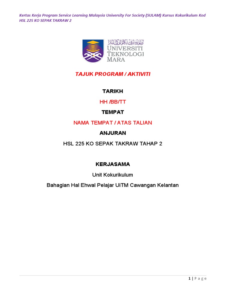 Format Kertas Kerja | PDF