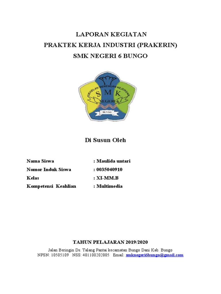 Contoh Format Laporan Prakerin | PDF