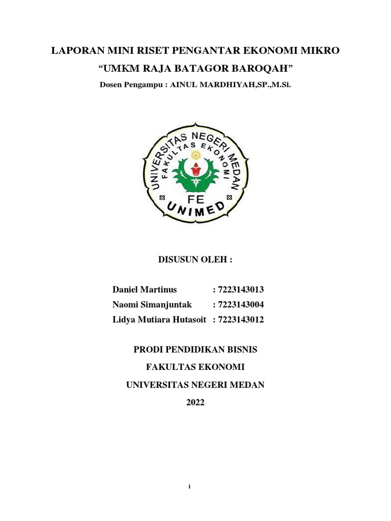 Mini Riset-Kelompok 10-Pengantar Ekonomi Mikro | PDF