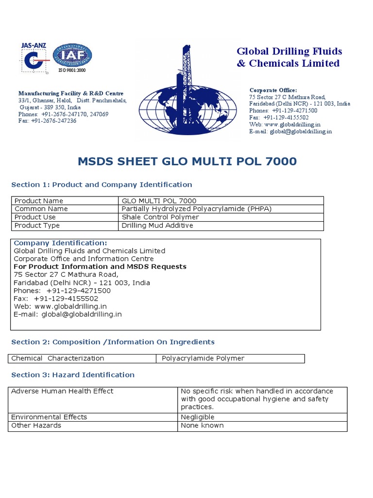 MSDS Sheet Glo Troll | PDF | Personal Protective Equipment | Firefighting