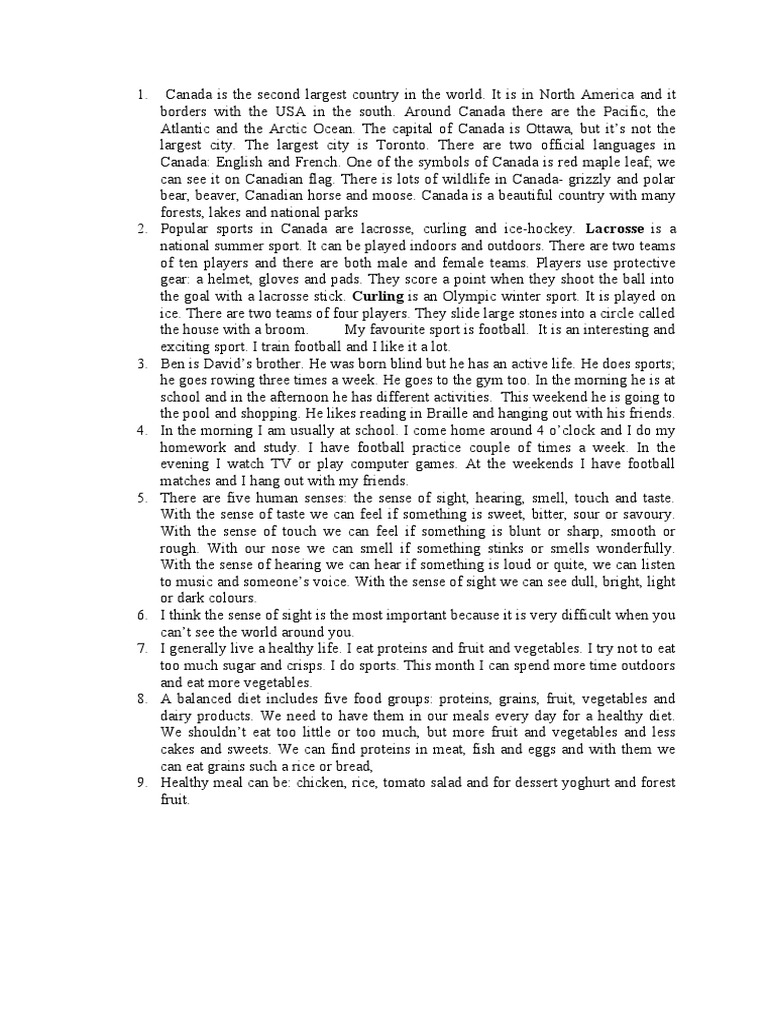 Canada Is The Second Largest Country in The World | PDF | Senses | Canada