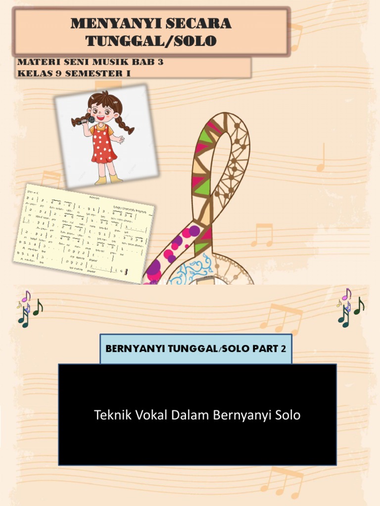 Materi Bernyanyi Solo Atau Tunggal Part 2 | PDF
