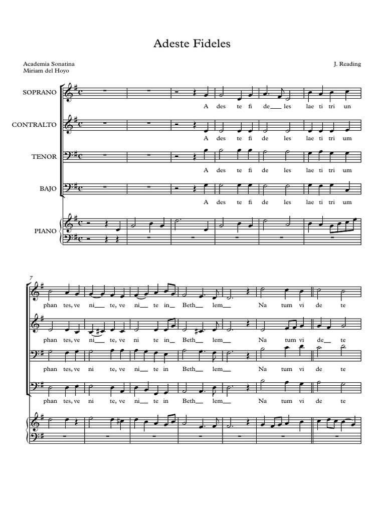 Adeste Fideles - Coral | PDF