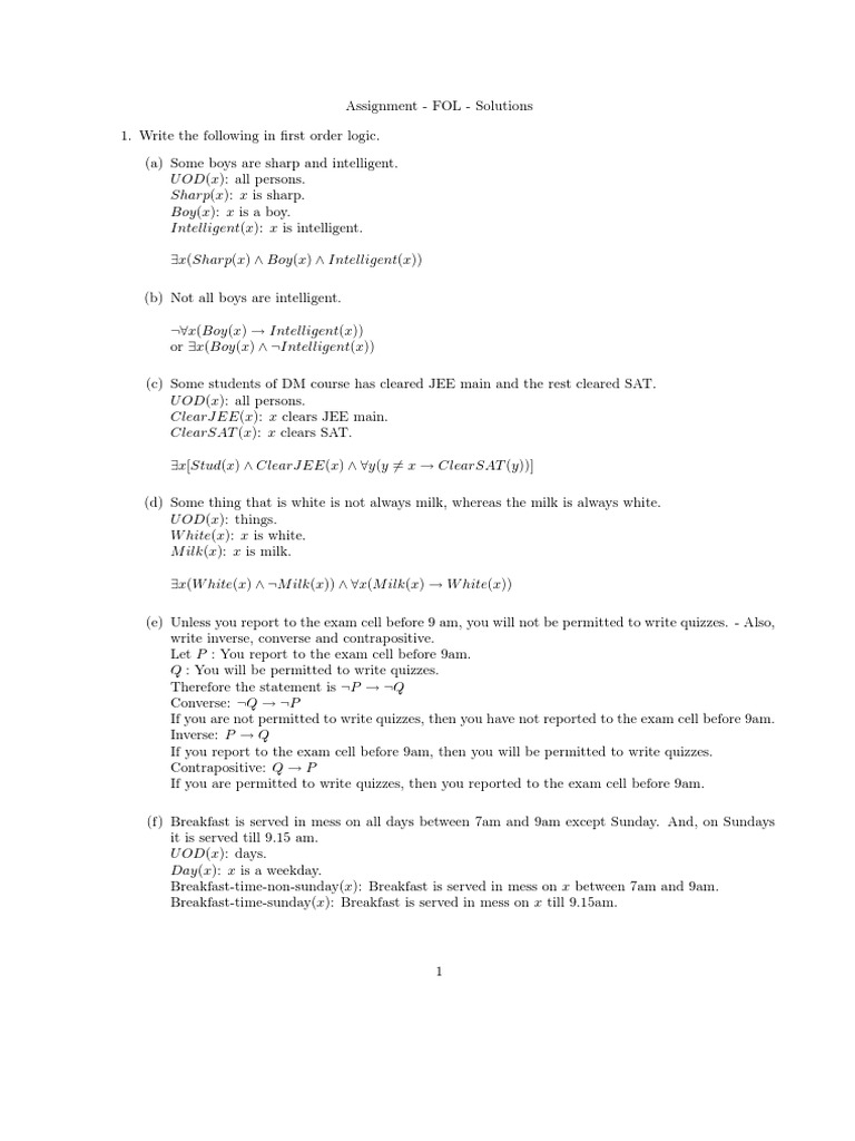 1 3 | PDF | Mathematical Logic | Mathematics