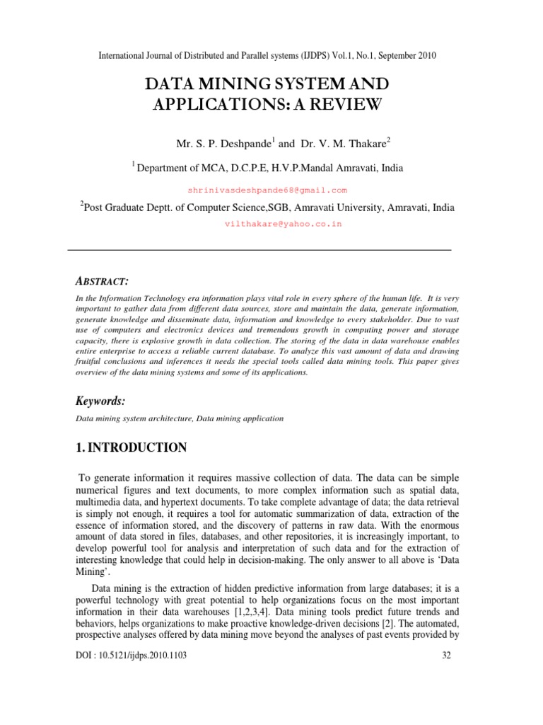 Data Mining System And Applications A Re Pdf Data Mining Time Series