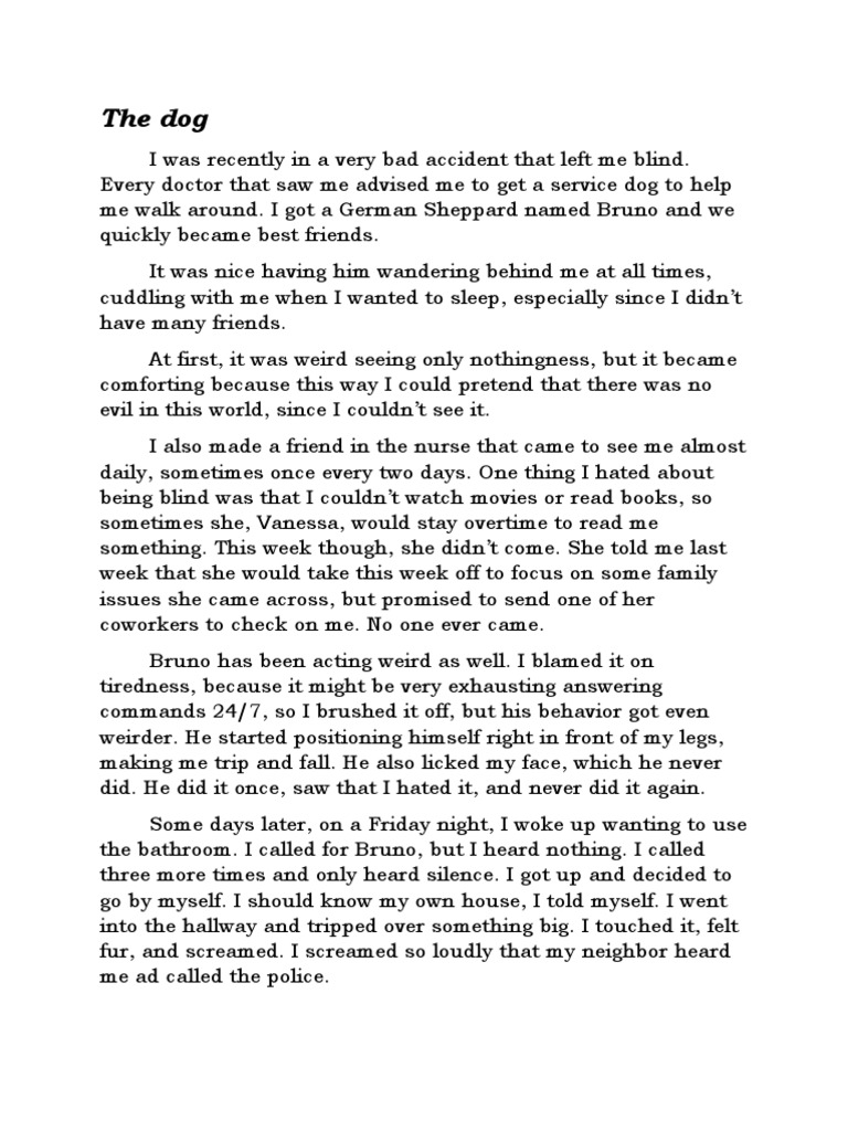 The Dog - Short Story | PDF