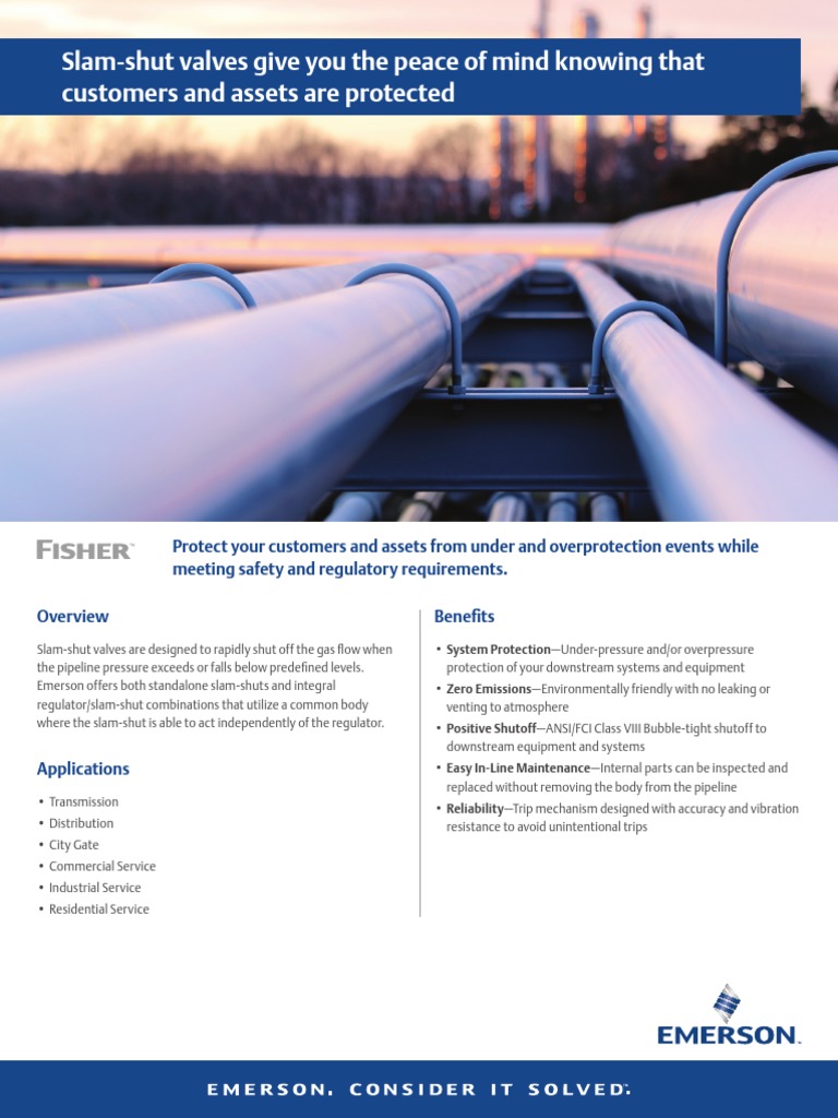 Product Brochure Slam Shut Overview Flier Fisher en en 5887198 | PDF ...