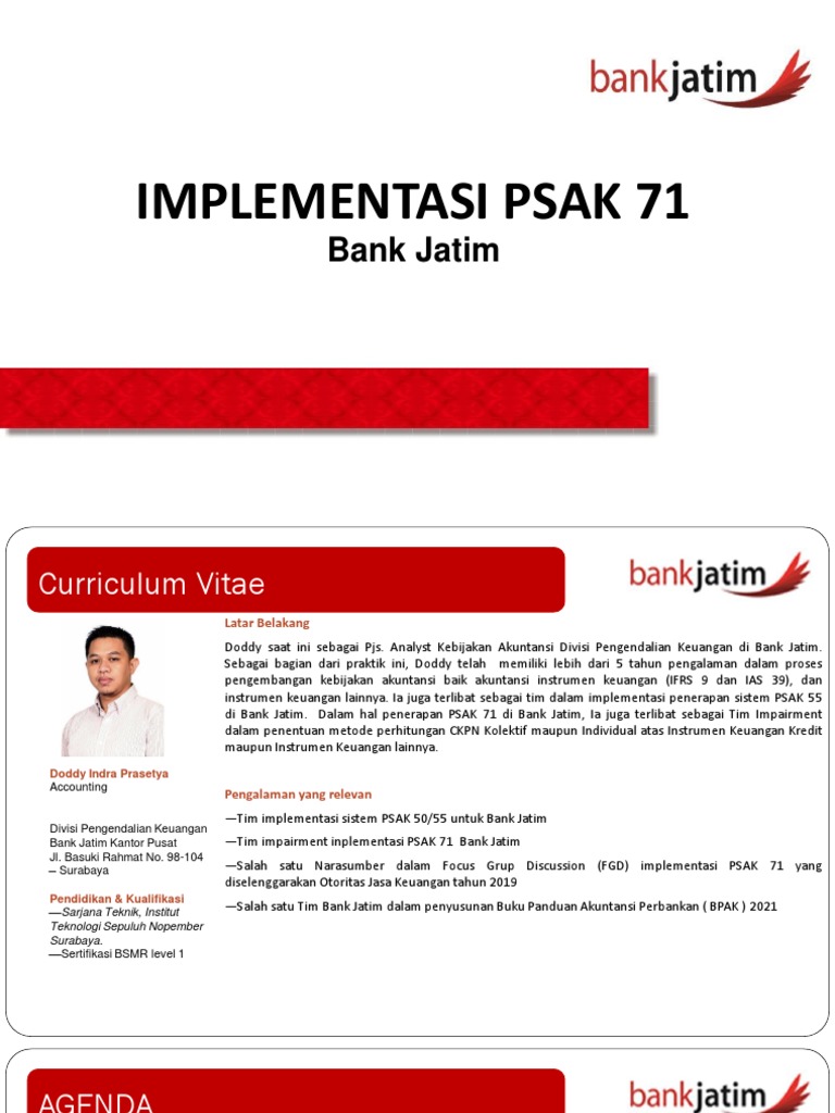Implementasi PSAK 71 di Bank Jatim | PDF