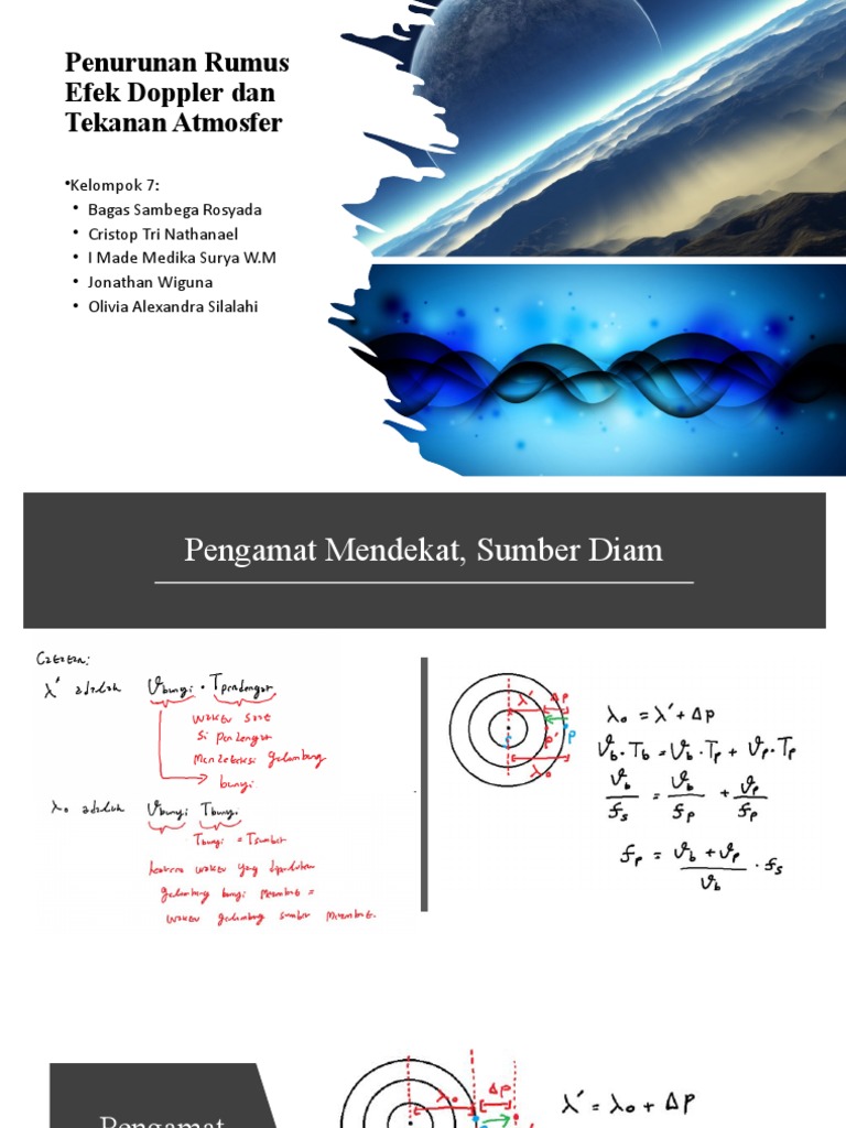 Penurunan Rumus Efek Doppler Dan Tekanan Atmosfer | PDF