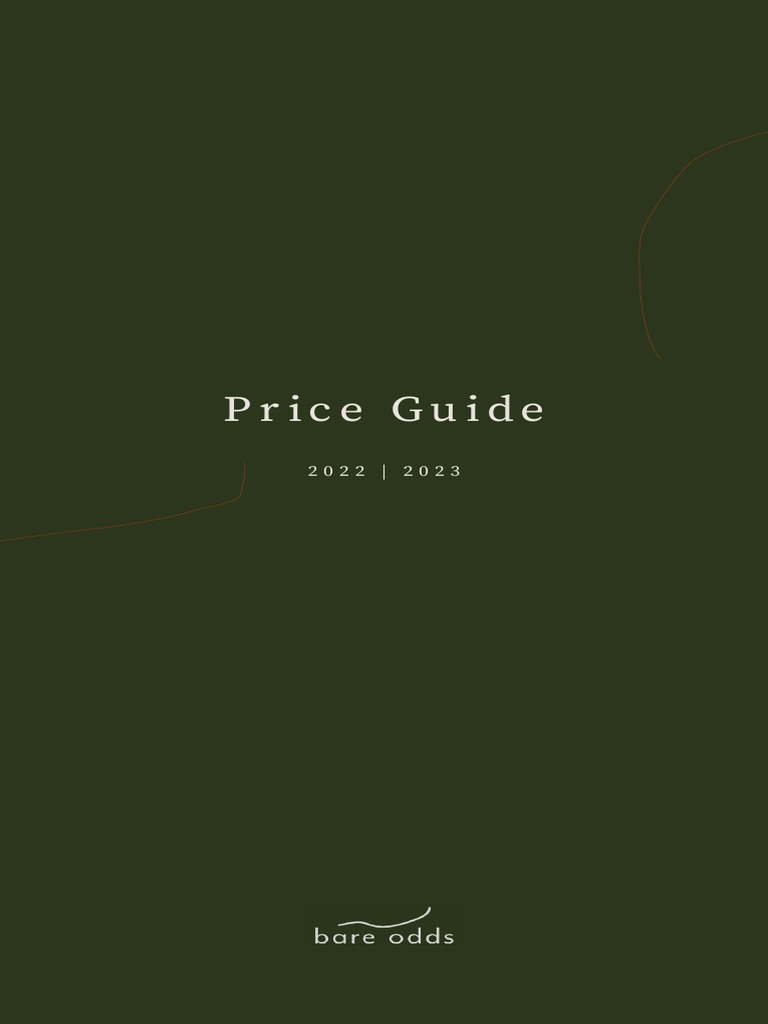 Bare Odds Price Guide 2022 - 2023 | PDF | Photographer | Indonesian Rupiah