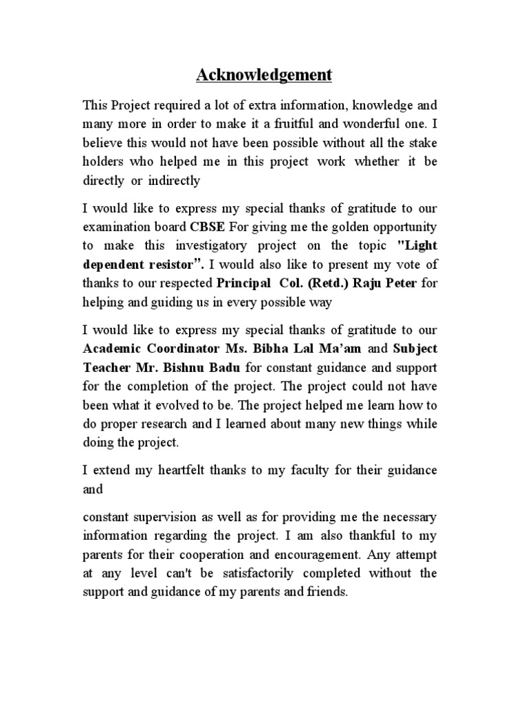 Acknowledgement | PDF