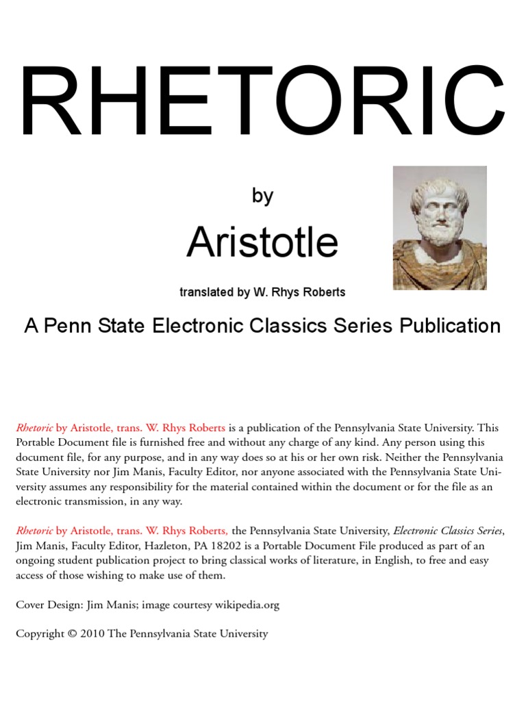 Aristotle Rhetoric | PDF