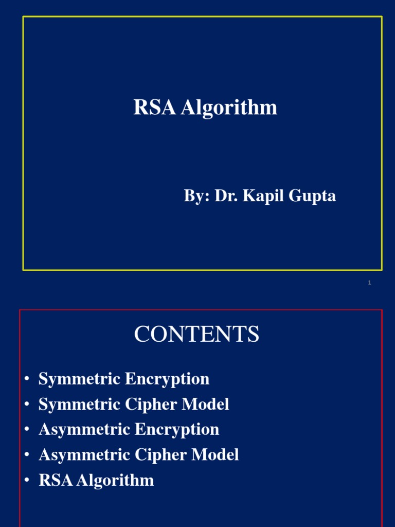 RSA Algorithm | PDF | Cryptography | Public Key Cryptography