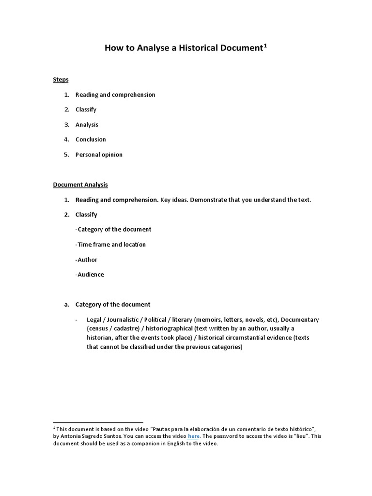Guide to Analyzing Historical Documents | PDF | Author | Cognition