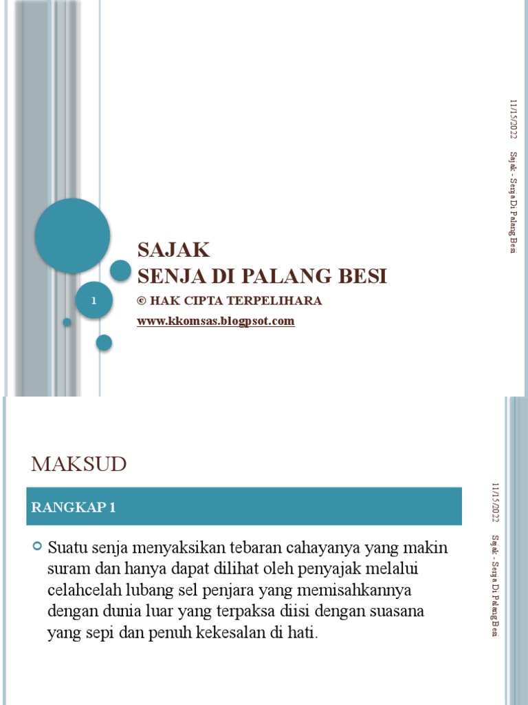 Sajak - Senja Di Palang Besi | PDF