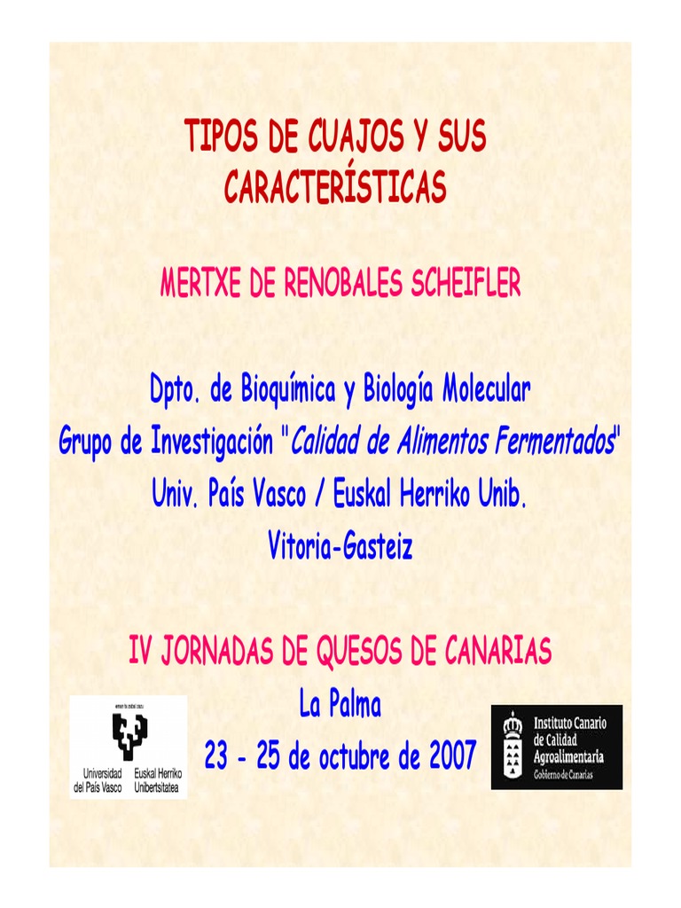 Tipos de Cuajos y sus Características | PDF | Queso | Leche