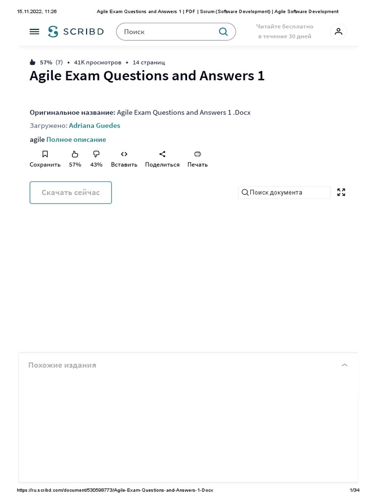 Agile Exam Questions and Answers 1 - PDF - Scrum (Software Development ...