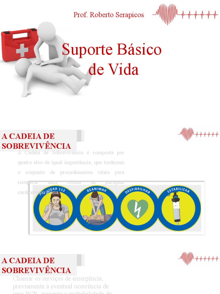 SBV (Suporte Básico Vida) Aula | PDF | Reanimação cardiopulmonar ...