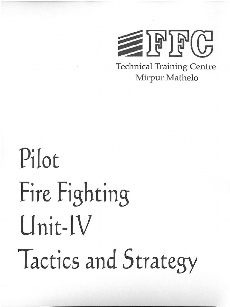 Fire Fighting Tactics and Strategy 1 | PDF
