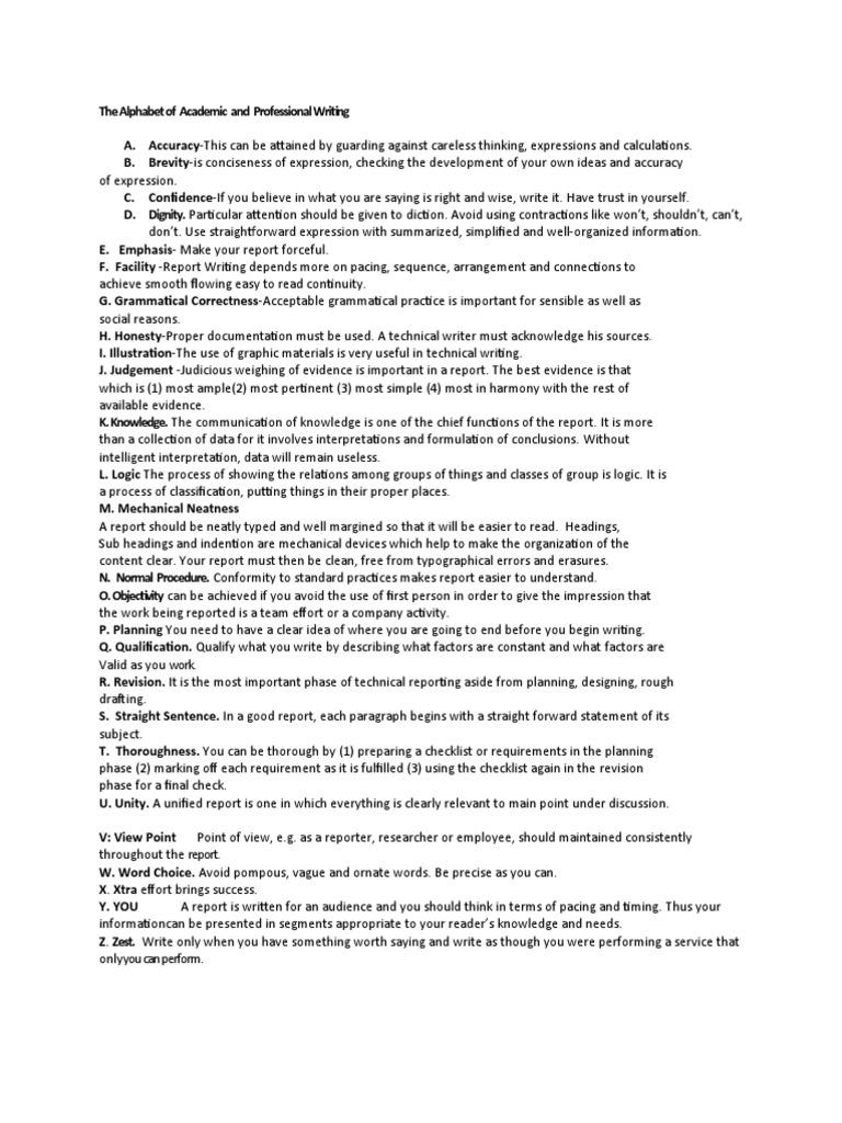 THE-ALPHABET-OF-Academic-Professional-writing | PDF | Data | Cognitive ...