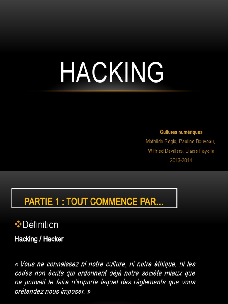 Expose Hackers | PDF | Informatique | Cyberespace