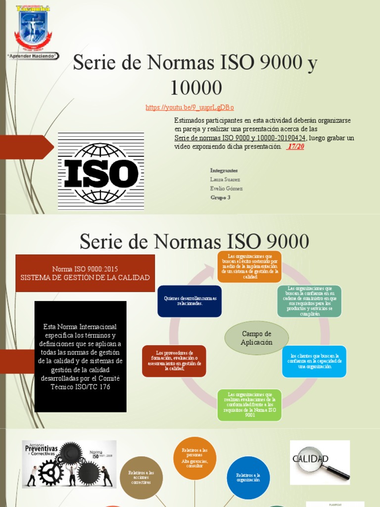 Serie de Normas ISO 9000 y 10000 Equipo 3 | PDF