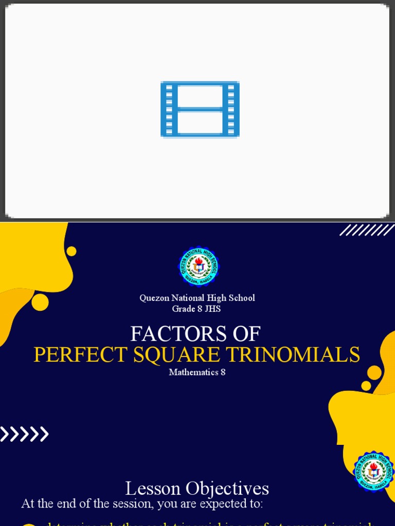 Factoring Perfect Square Trinomials Pdf Factorization