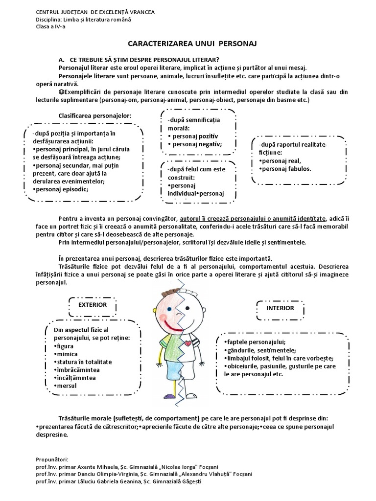 Caracterizarea Unui Personaj | PDF
